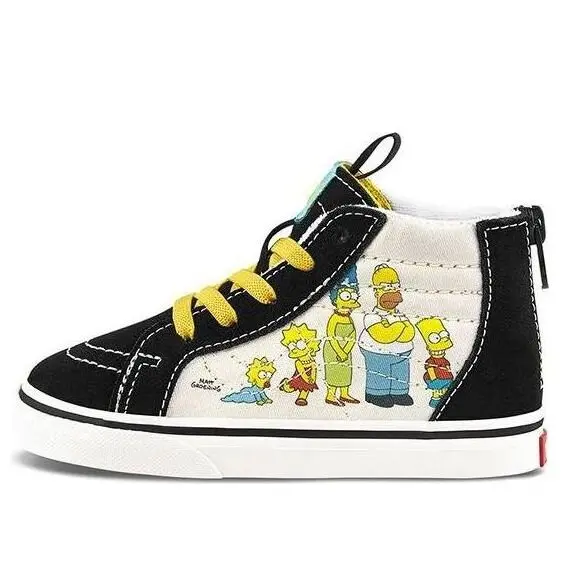 VANS The Simpsons X Sk8-hi Zip "the Simpsons Family" High Top Sneakers - White
