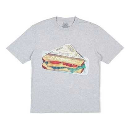 PALACE Plow Marl Triangle Pattern Short Sleeve T-shirt - Grey