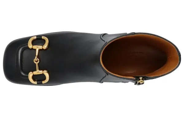 Gucci Horsebit Leather Ankle Boots