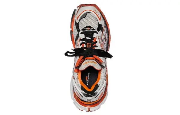 Balenciaga Runner Sneakers - White/black/orange