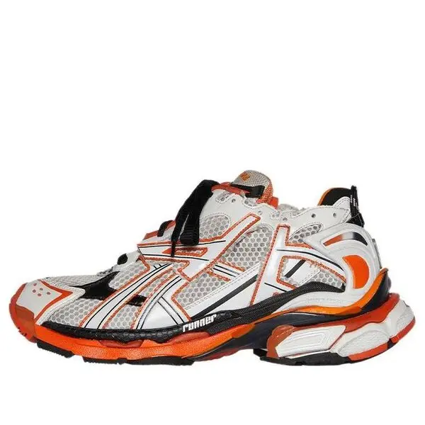 Balenciaga Runner Sneakers - White/black/orange