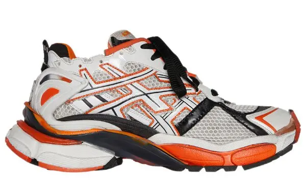 Balenciaga Runner Sneakers - White/black/orange