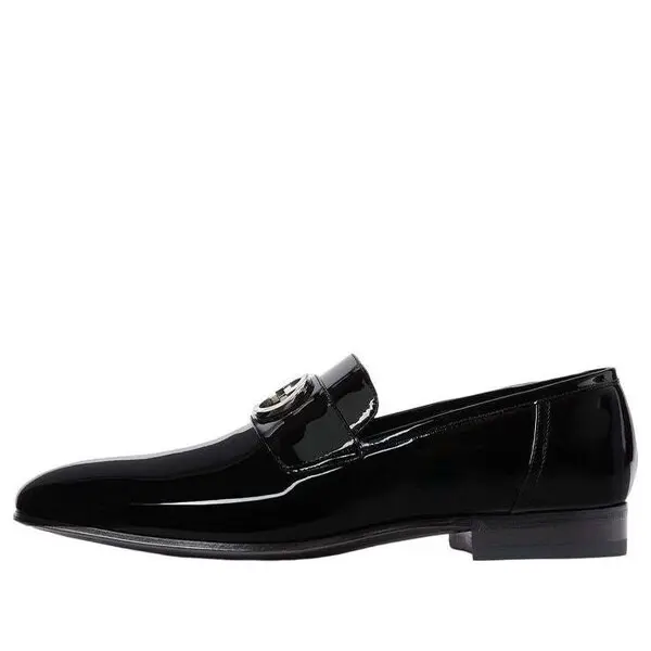 Gucci Interlocking G Leather Loafer - Black