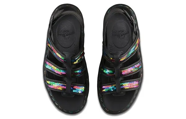 Dr. Martens Yelena Sequin Embellished Platform Sandals