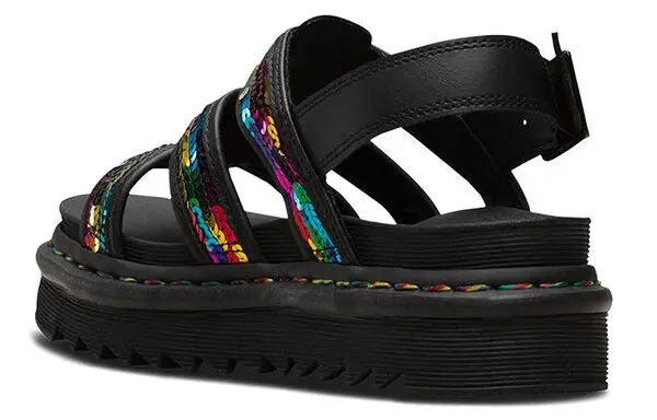 Dr. Martens Yelena Sequin Embellished Platform Sandals