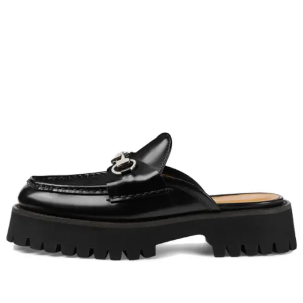 Gucci Mule With Horsebit Leather - Black