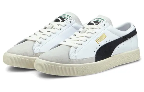 PUMA Basket Vintage Low Top Sneakers - White/black