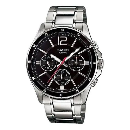 Casio Stainless Steel Quartz Analog Watch - Black