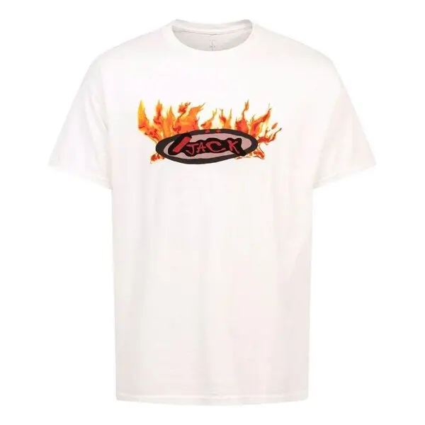 TRAVIS SCOTT Cactus Jack Flame T-shirt - Cream
