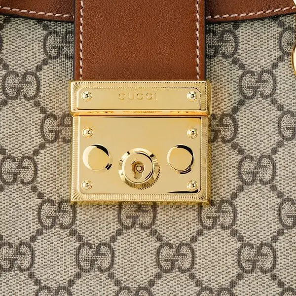 Gucci Padlock Gg Shoulder Bag - Brown