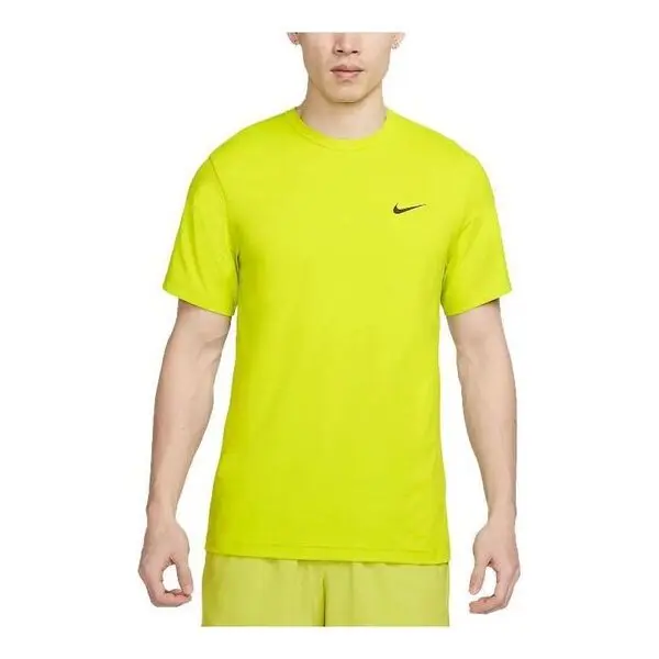 Nike Dri-fit Uv Hyverse T-shirt - Bright Cactus/black