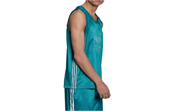Adidas Originals Embroidered Round Neck Sleeveless Vest