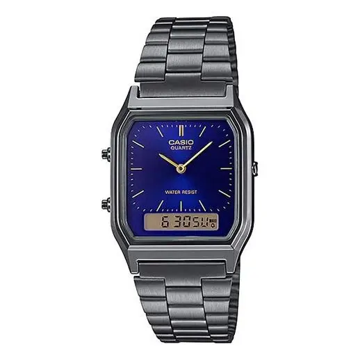 Casio Analog-digital Quartz Watch With Stainless Steel Strap - Blue