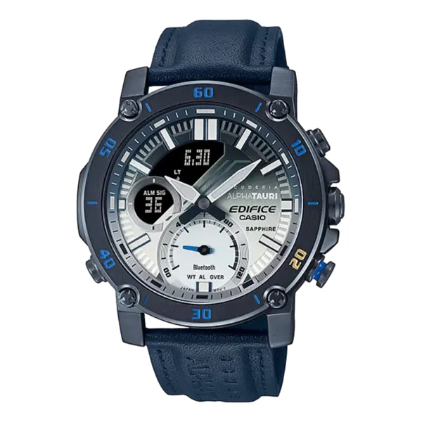 Casio Edifice Sapphire Crystal Analog/digital Chronograph Watch - Blue