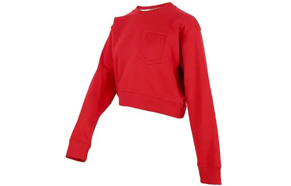 Fendi Logo Print Cropped Sweatshirt