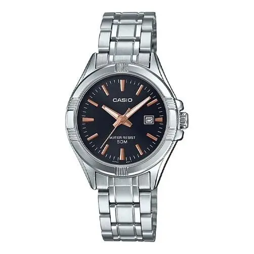 Casio Quartz Analog Watch With Stainless Steel Bracelet - Black