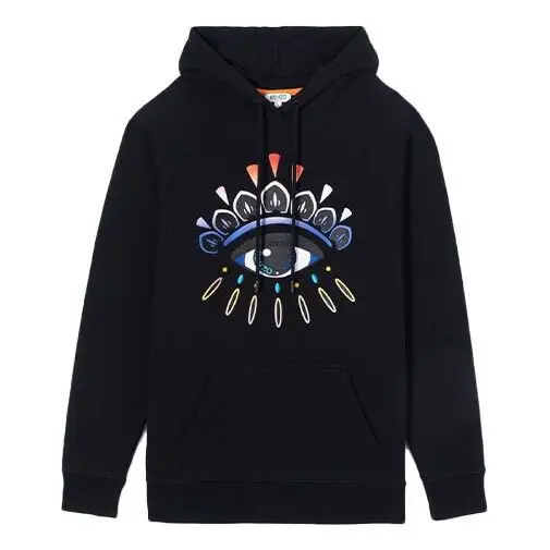 Kenzo Eye Pattern Hoodie - Black
