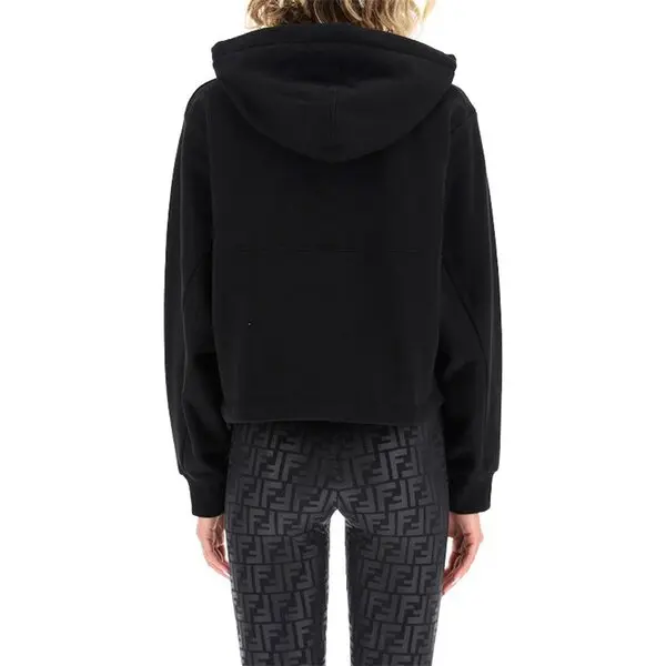 Fendi F Pattern Printing Hoodie - Black