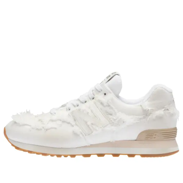 NEW BALANCE 574 X Miu Miu "distressed Denim" Sneakers - White