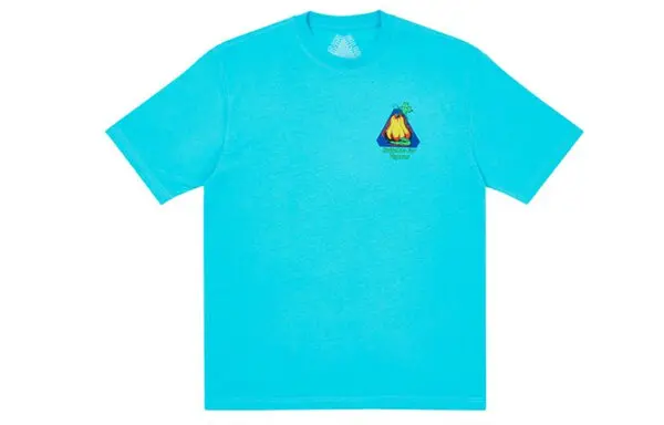 PALACE Nein Cheese Nein Egg T-shirt Back Printing Short Sleeve - Blue