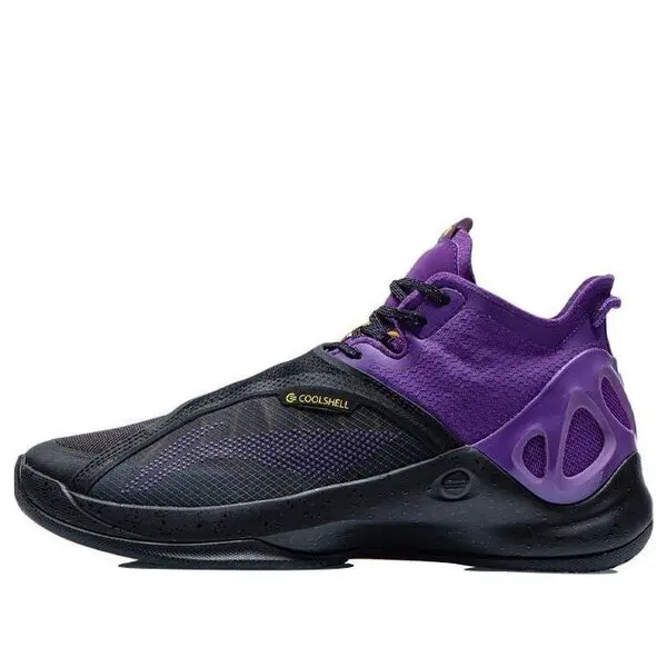 LI-NING Original Voit High Top Basketball Shoes - Black/purple