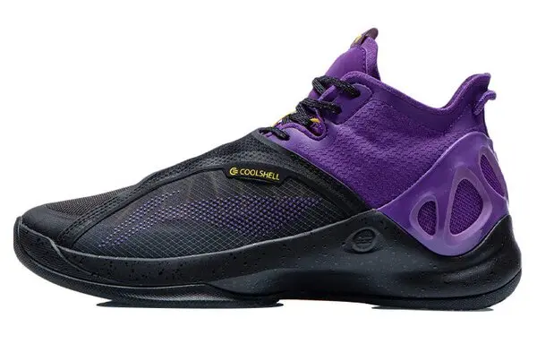 LI-NING Original Voit High Top Basketball Shoes - Black/purple