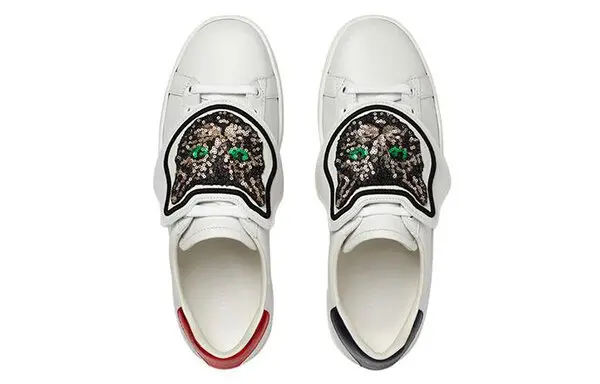 Gucci Ace "cat" Sneakers - White/multi-color