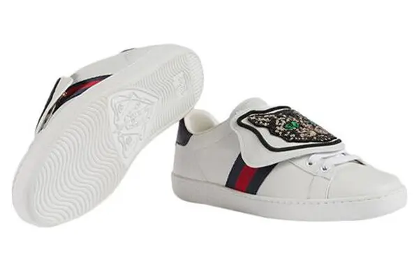 Gucci Ace "cat" Sneakers - White/multi-color