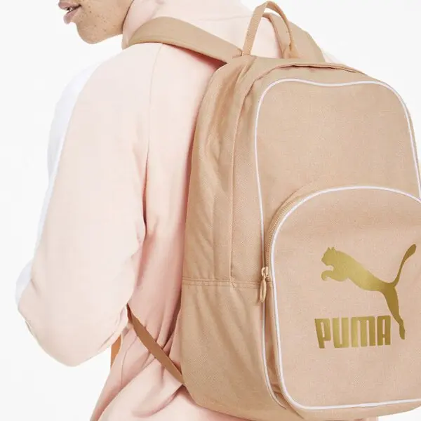 PUMA Originals Retro Woven Backpack - Pink/gold