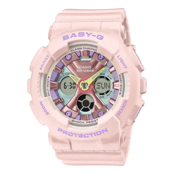 Casio Baby-g Ba-130pm-4apr Shockproof Water Resistant Watch - Pink