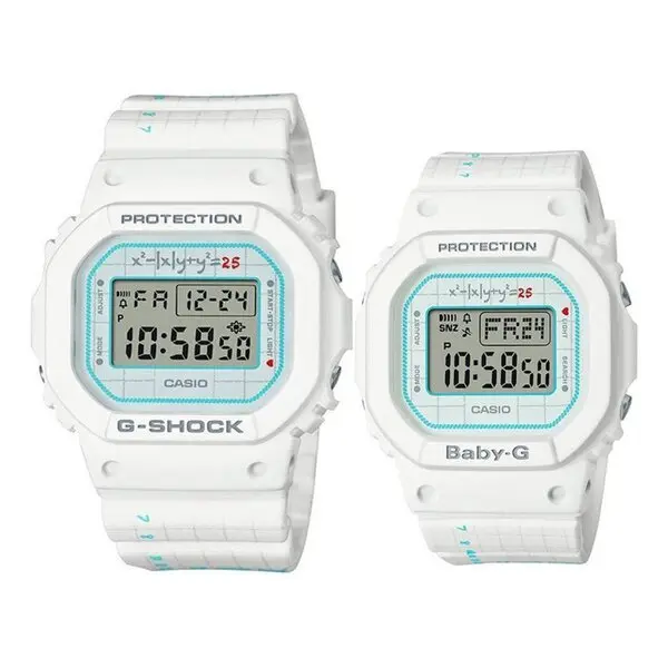 Casio G-shock Digital Pair - White