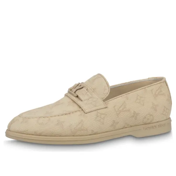 LOUIS VUITTON Monogram Loafers - Beige