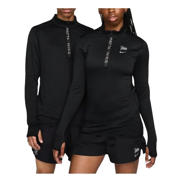 Nike X Patta Running Team Half-zip Long Sleeve Top - Black