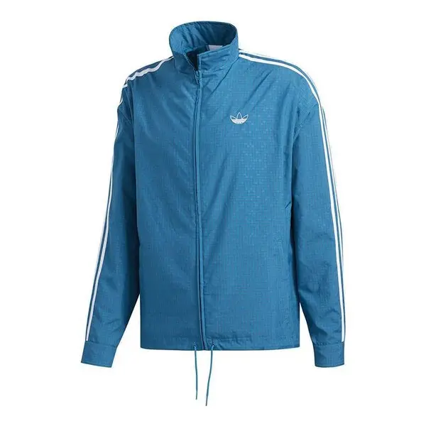 Adidas Originals Grid Plaid Zip-up Track Jacket - Blue