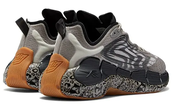 REEBOK Zig Kinetica 2 Animal Print Athletic Sneakers - Grey