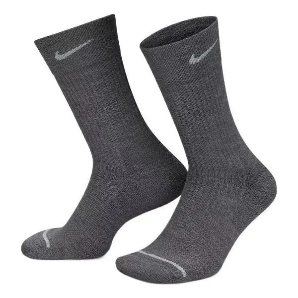 Nike Everyday Wool Cushioned Crew Socks 2 Pairs - Grey/beige