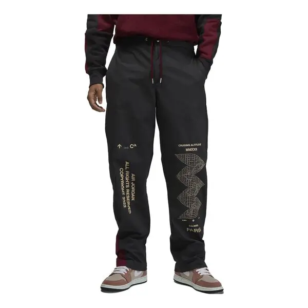 JORDAN Flight Heritage Woven Pants - Off Noir