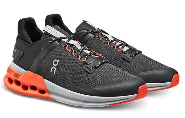 On Cloudnova Flux Sneakers - Black Flame