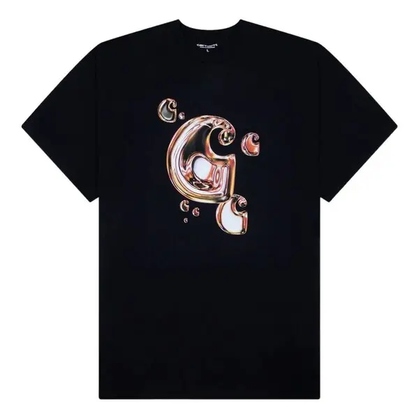 Carhartt Work In Progress Solar Chrome C Short Sleeve T-shirt - Black