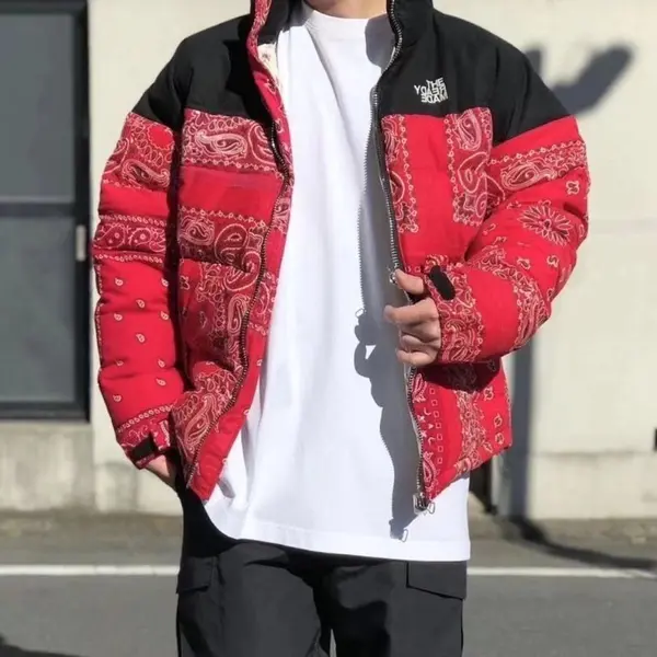 The North Face Nuptse Bandana Print Down Jacket