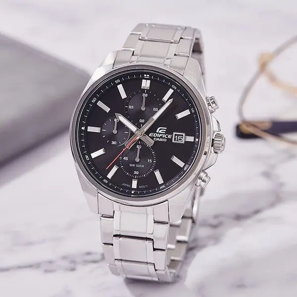 Casio Edifice Quartz Chronograph Watch - Black