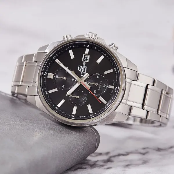 Casio Edifice Quartz Chronograph Watch - Black