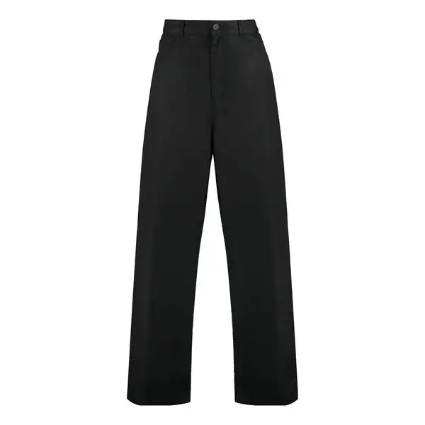 Balenciaga Cotton Trousers - Black