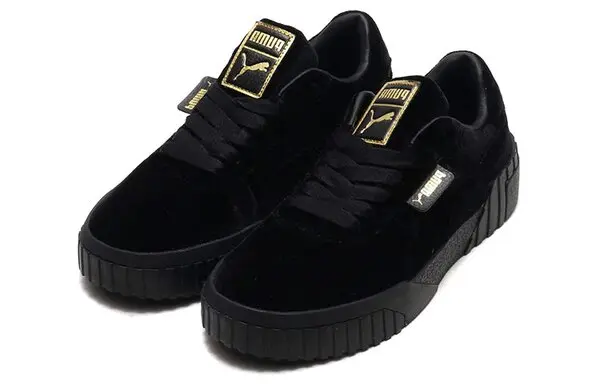 PUMA Cali Velvet Casual Sneakers - Black