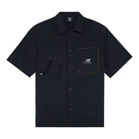 NEW BALANCE Logo Short-sleeve Shirt Asia Sizing - Black