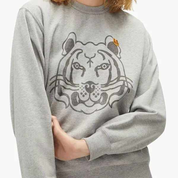 Kenzo Tiger Head Cotton Hoodie