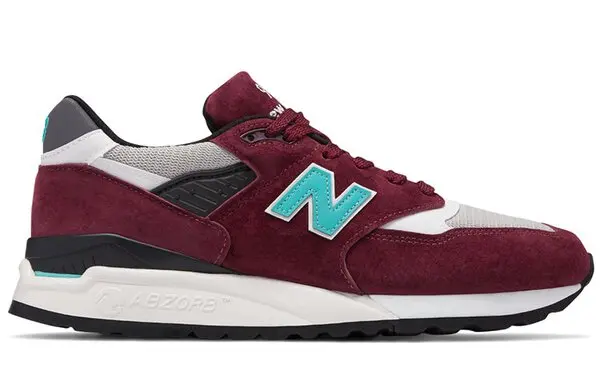 NEW BALANCE 998 Burgundy Chalk Sneakers - Red