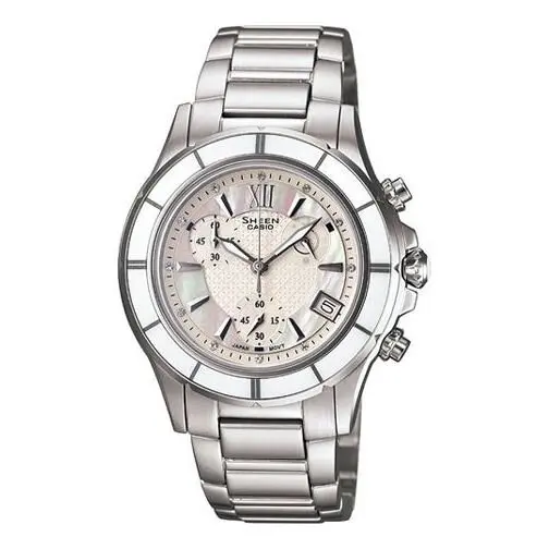 Casio Sheen Stainless Steel Analog Watch - White