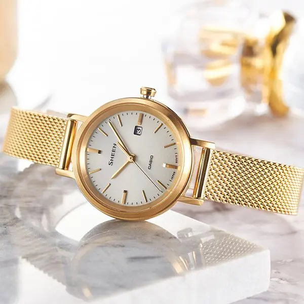 Casio Sheen Analog Watch With Sapphire Crystal And Solar Power