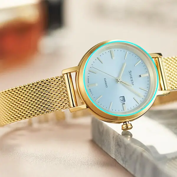 Casio Sheen Analog Watch With Sapphire Crystal And Solar Power